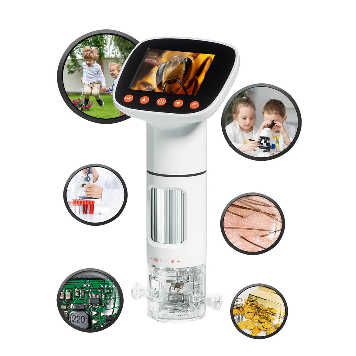 Contixo Kids Digital Microscope - 2" IPS Screen, 2MP Pictures & 1080P