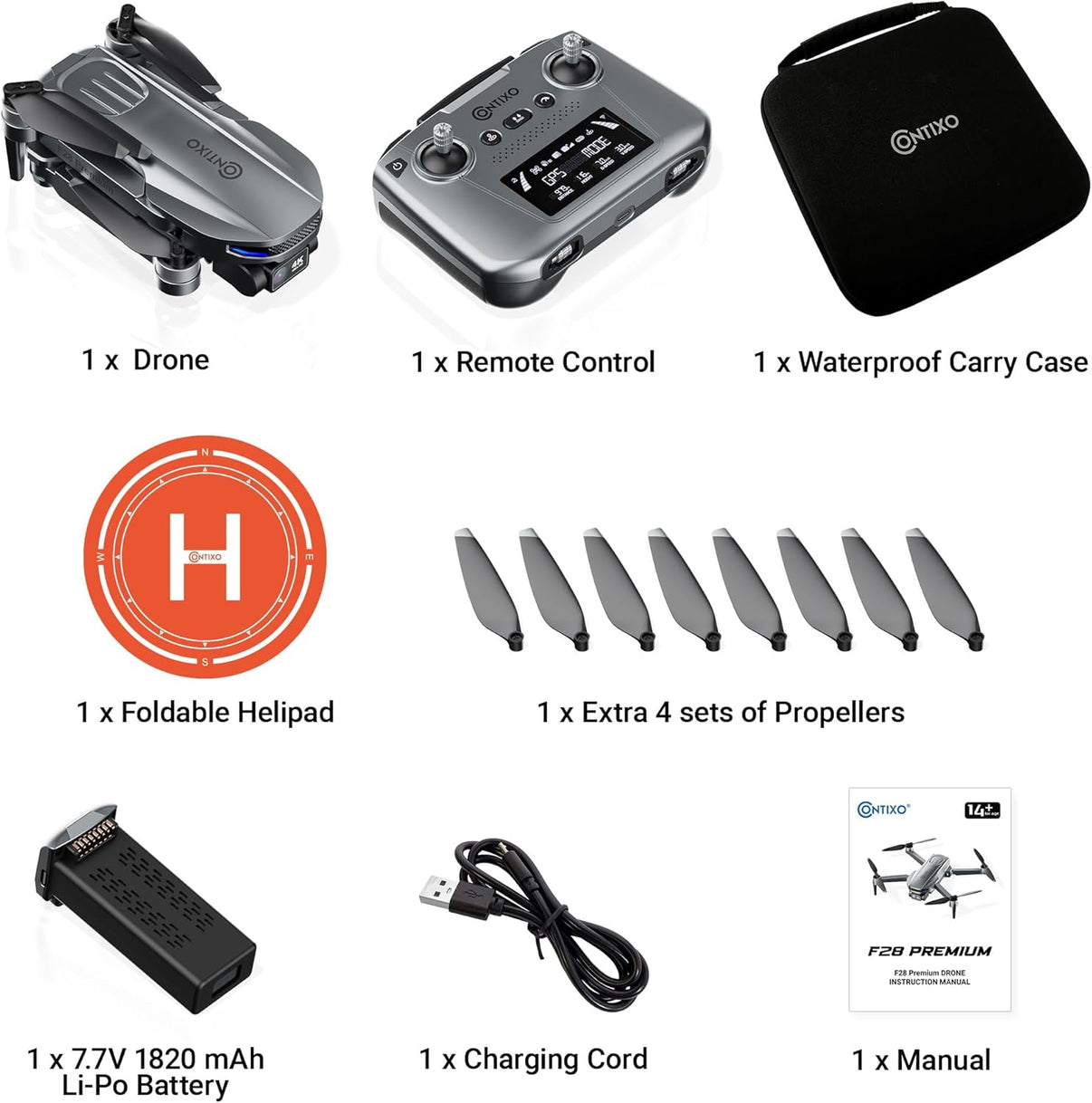 Contixo F28 Premium 2-Axis Gimbal Drone