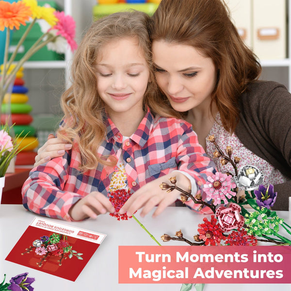 Contixo BK03 Spring Bouquet Floral Collection Building Block Set - 123